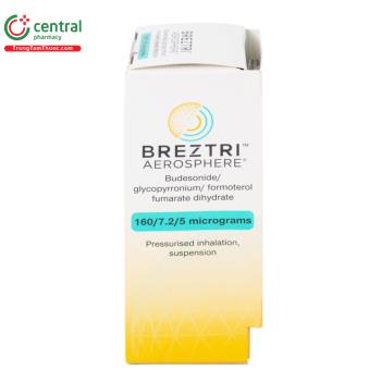 Thuốc xịt Breztri aerosphere điều trị duy trì bệnh phổi tắc nghẽn COPD