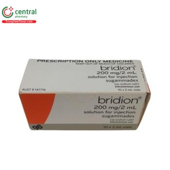 Thuốc Bridion chứa Sugammadex, giúpđảo ngược phong bế thần kinh cơ