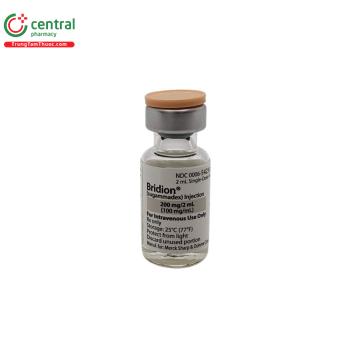 Thuốc Bridion chứa Sugammadex, giúpđảo ngược phong bế thần kinh cơ