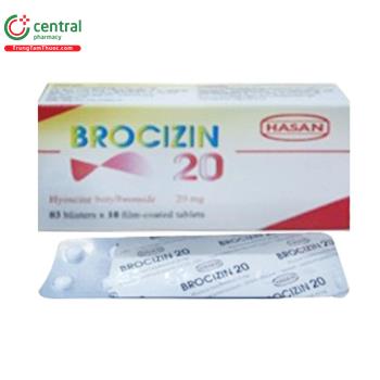 Thuốc Brocizin 20mg điều trị co thắt dạ dày - ruột, sinh dục - tiết niệu