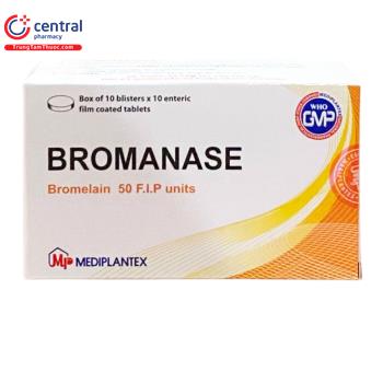 [CHÍNH HÃNG] Thuốc Bromanase 50mg điều trị viêm đường hô hấp trên