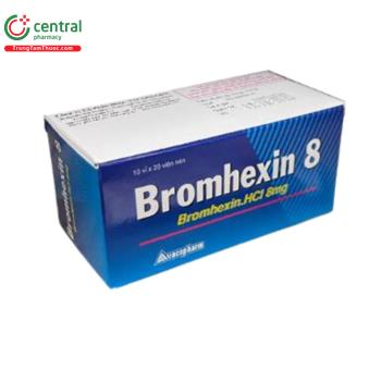 Thuốc Bromhexin 8mg Vacopharm - Điều trị rối loạn tiết dịch phế quản