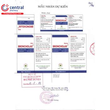 Thuốc Broncholax 60ml - giảm ho do co thắt phế quản có tăng tiết dịch