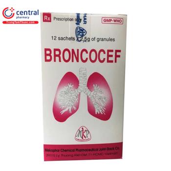 Thuốc Broncocef (Hộp 12 gói): tác dụng, liều dùng, lưu ý khi dùng