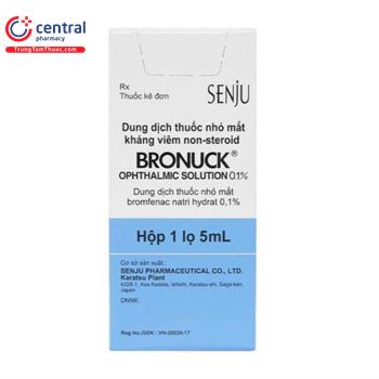 Thuốc nhỏ mắt Bronuck 0.1% 5ml - Đánh bay viêm mắt, đau mắt