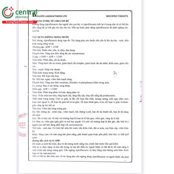 Thuốc Brucipro Tablets 500mg: Điều trị nhiễm khuẩn đường tiết niệu