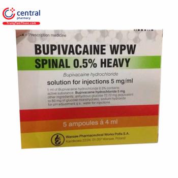 [CHÍNH HÃNG] Thuốc gây tê cục bộ Bupivacaine WPW Spinal 0.5% Heavy