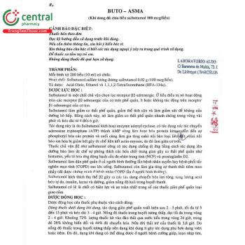 Thuốc Buto - Asma điều trị các tình trạng của hen phế quản