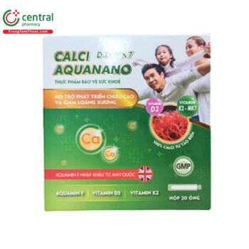 Calci Aquanano D3+Mk7 hỗ trợ giảm nguy cơ còi xương, loãng xương