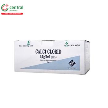 Thuốc Calci clorid 0,5g/5ml điều trị hạ calci, tăng kali và magnesi