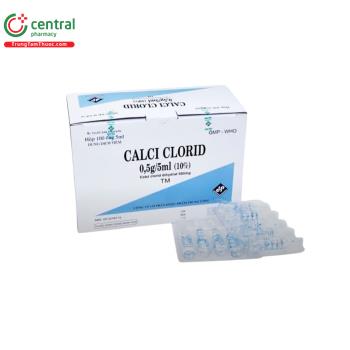 Thuốc Calci clorid 0,5g/5ml điều trị hạ calci, tăng kali và magnesi