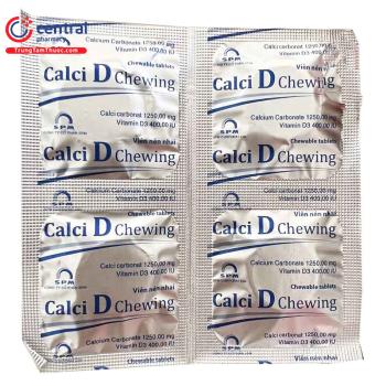 Thuốc Calci D Chewing ngừa còi xương ở trẻ, loãng xương ở người lớn