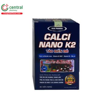 Thuốc Calci Nano K2 Tảo biển đỏ (Lọ 30 viên) giúp xương chắc khỏe
