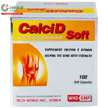 Thuốc CalciD Soft cung cấp Calci và Vitamin D, giúp xương chắc khỏe