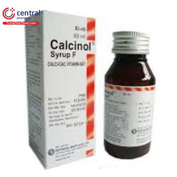 Thuốc Calcinol Syrup F 60ml phòng thiếu hụt vitamin, khoáng chất