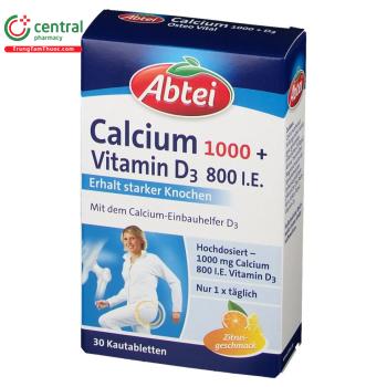 Thuốc Abtei Calcium 1000+Vitamin D3 800 I.E. - Giúp xương chắc khỏe