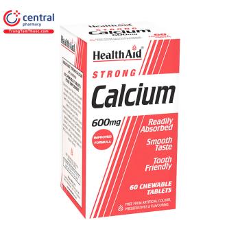 Strong Calcium 600mg HealthAid bổ sung calci, vitamin D3 cho cơ thể