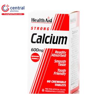Strong Calcium 600mg HealthAid bổ sung calci, vitamin D3 cho cơ thể