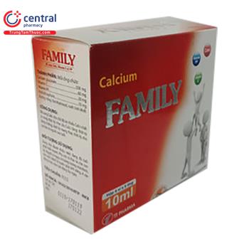 Thuốc Calcium Family (ống) bổ sung Calci, giúp xương chắc khỏe