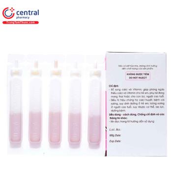 Thuốc Calcium-Nic Extra 5ml tác dụng, liều dùng và lưu ý khi dùng.