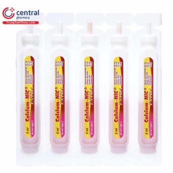 Thuốc Calcium-Nic Extra 5ml tác dụng, liều dùng và lưu ý khi dùng.