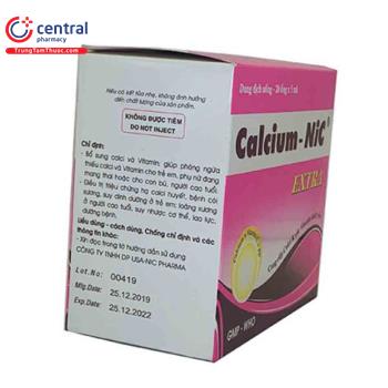Thuốc Calcium-Nic Extra 5ml tác dụng, liều dùng và lưu ý khi dùng.