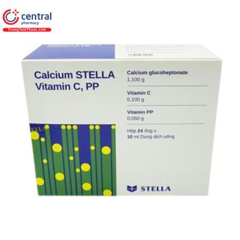 Thuốc Calcium Stella Vitamin C, PP 10ml - Bổ sung canxi cho xương