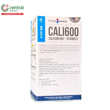 Cali600 Calcium 600 + Vitamin D giúp xương, răng chắc khỏe
