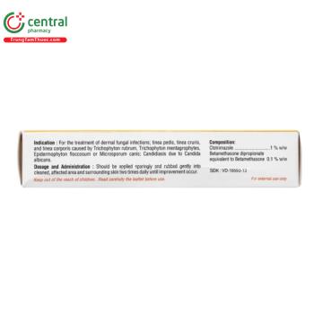 Thuốc Canasone C.B. trị nấm ngoài da, nấm candida giá bao nhiêu?