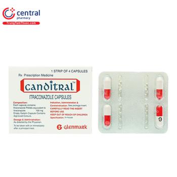 Thuốc kháng sinh Canditral 100mg: tác dụng, cách dùng