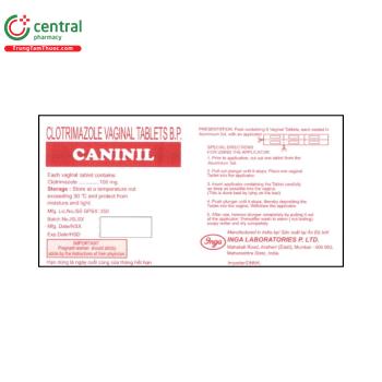Thuốc Caninil 100mg viên đặt âm đạo điều trị nấm Candida hiệu quả
