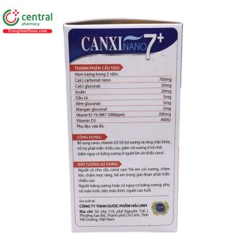 Thuốc Canxi Nano 7+ 700mg hỗ trợ bổ sung canxi, vitamin D3