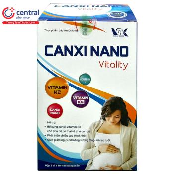 [CHÍNH HÃNG] Canxi Nano Vitality bổ sung canxi, tăng cường miễn dịch