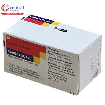 [CHÍNH HÃNG] Thuốc Carbatol-200 điều trị kích thích thần kinh quá mức