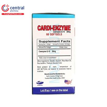 Thuốc Cardi-Enzyme CoQ10 (hộp 30V): Tác dụng, Chỉ định và Liều dùng