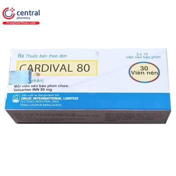[CHÍNH HÃNG] Thuốc Cardival 80 điều trị tăng huyết áp