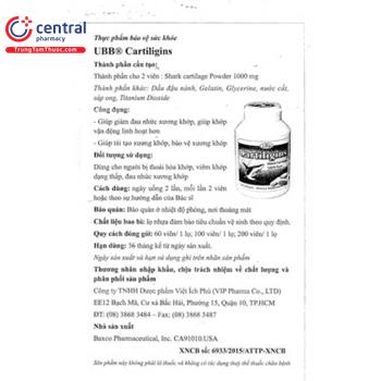 Thuốc Cartiligins UBB (100 viên)- Hỗ trợ điều trị các bệnh xương khớp