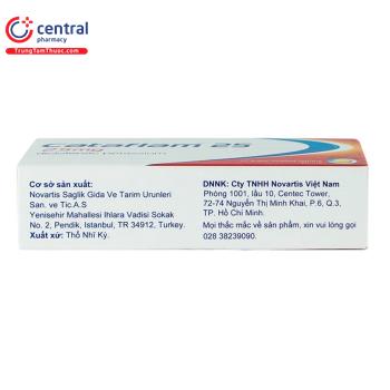 Thuốc Cataflam 25 (Diclofenac 25mg) - giảm đau, chống viêm