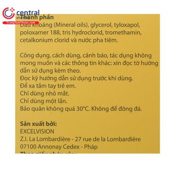Dung dịch nhỏ mắt Cationorm 0.4ml: tác dụng, liều dùng, lưu ý.