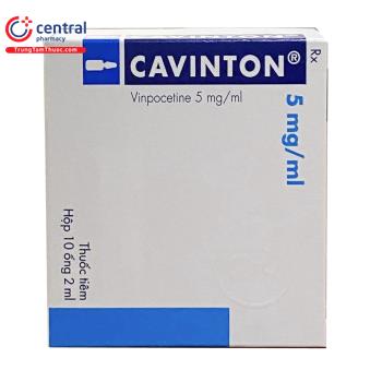 Thuốc Cavinton 5mg/ml trị rối loạn tuần hoàn máu não