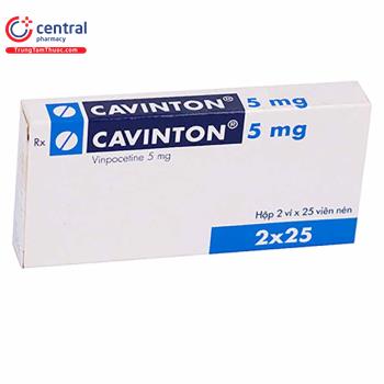 Thuốc Cavinton 5mg điều trị rối loạn tuần hoàn máu não