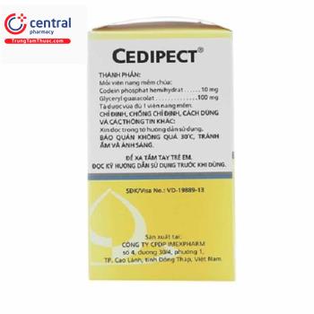 Thuốc Cedipect - Thuốc có tác dụng giảm ho,long đờm
