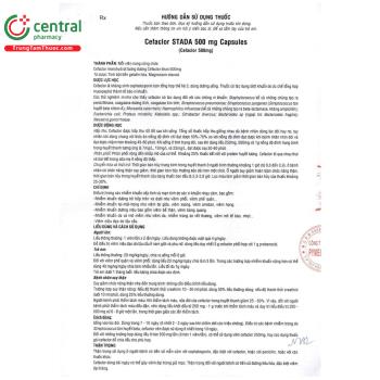 Thuốc Cefaclor STADA 500mg - Kháng sinh cephalosporin diệt khuẩn phổ rộng