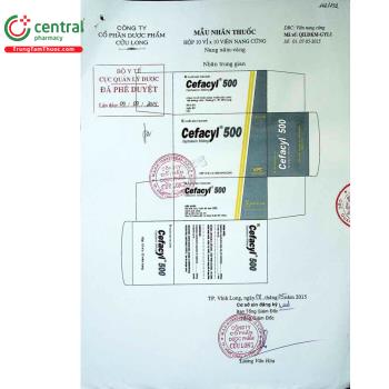 Thuốc Cefacyl 500 - Điều trị hiệu quả nhiễm khuẩn tai mũi họng