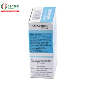 Thuốc Cefadroxil 250mg Imexpharm điều trị nhiễm trùng hô hấp, da