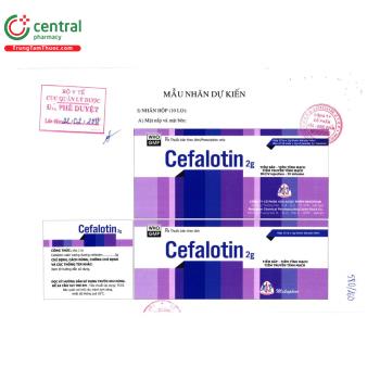 Thuốc Cefalotin 2g Mekophar điều trị các nhiễm khuẩn hiệu quả