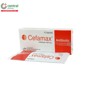 Thuốc Cefamax 400mg Capsule điều trị nhiễm khuẩn do vi khuẩn nhạy cảm