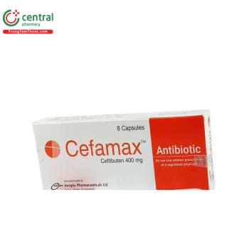 Thuốc Cefamax 400mg Capsule điều trị nhiễm khuẩn do vi khuẩn nhạy cảm