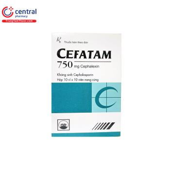 Thuốc Cefatam 750mg (Hộp 10 vỉ x 10 viên) - Thuốc điều trị nhiễm khuẩn ...