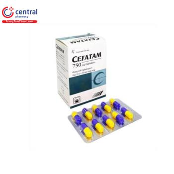 Thuốc Cefatam 750mg (Hộp 10 vỉ x 10 viên) - Thuốc điều trị nhiễm khuẩn ...